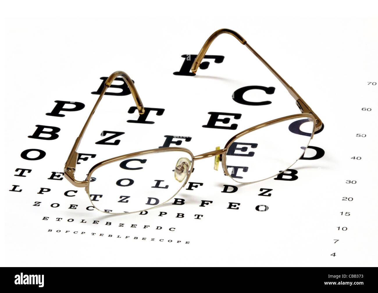 Eye exam chart Cut Out Stock Images & Pictures - Alamy