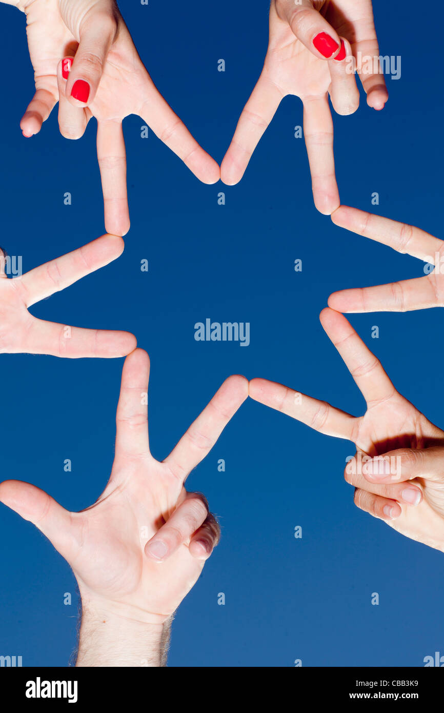 Friendship hands star hi-res stock photography and images - Alamy