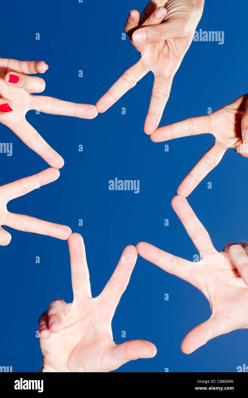 Friendship hands star hi-res stock photography and images - Alamy