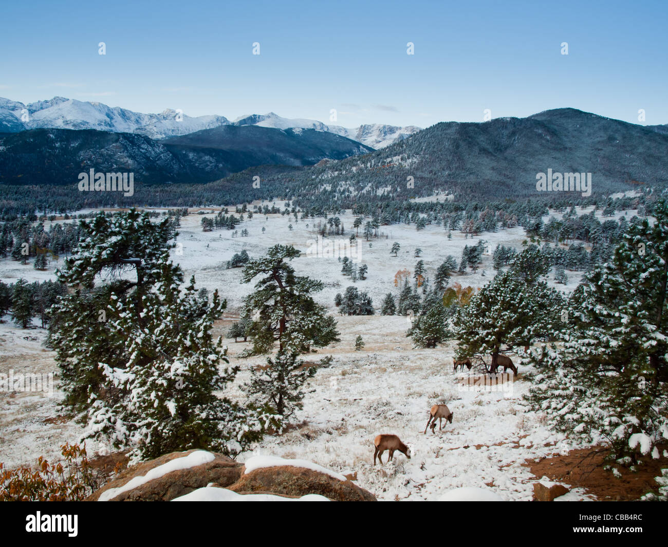 Sunrise over Rocky Mountain National Park, Colorado Stock Photo - Alamy