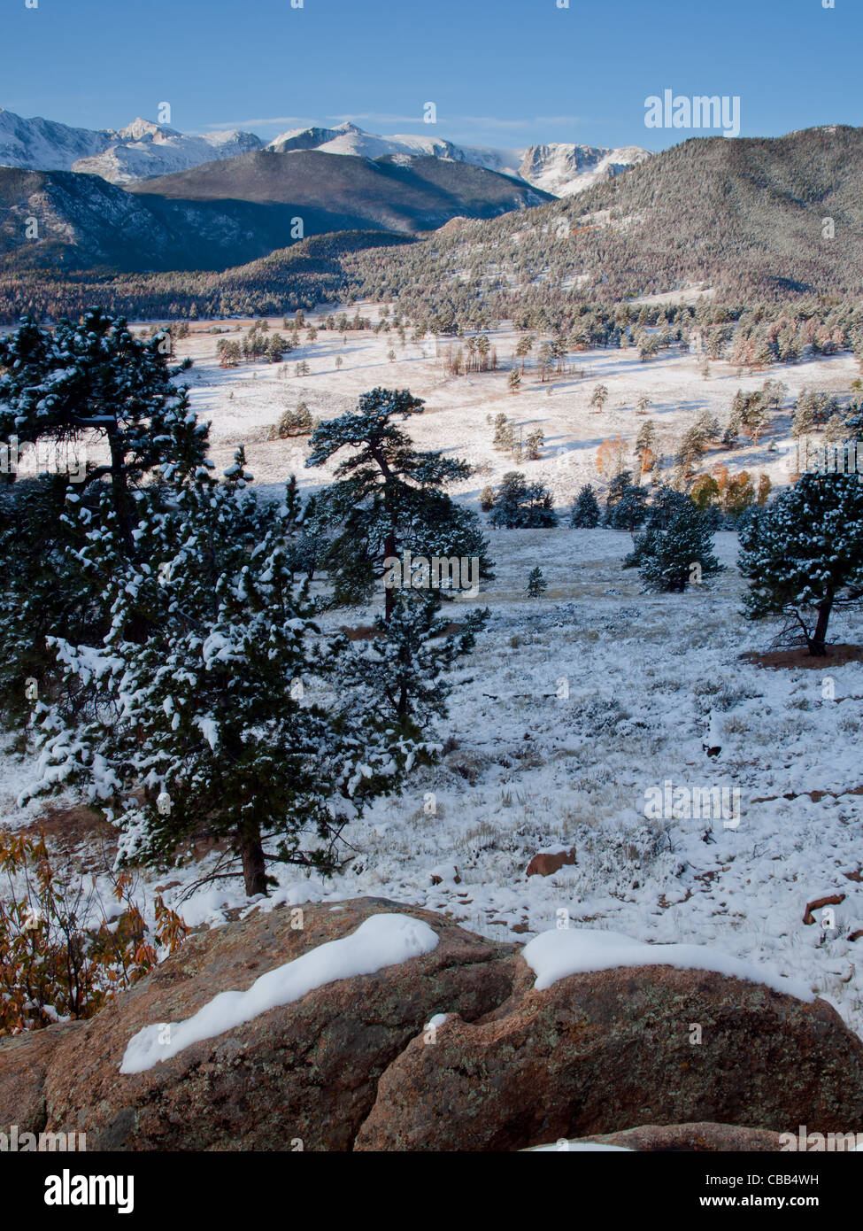 Sunrise over Rocky Mountain National Park, Colorado Stock Photo - Alamy