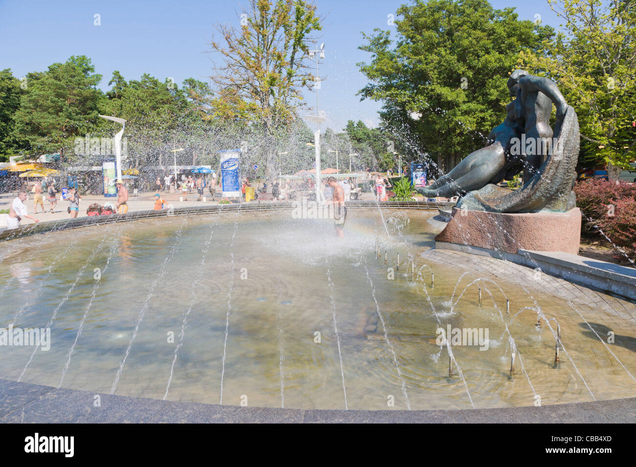 Fountain, J Basanaviciaus gatve, J Basanaviciaus Street, pedestrian ...