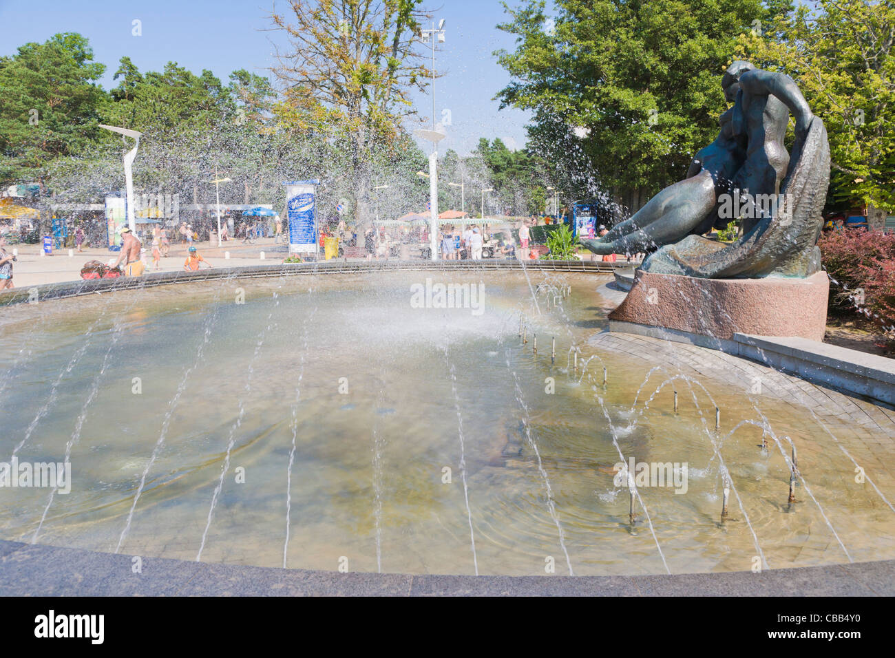 Fountain, J Basanaviciaus gatve, J Basanaviciaus Street, pedestrian ...