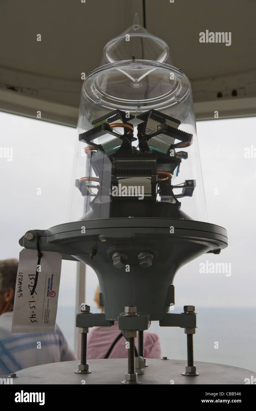 Lantern of Uzavas baka, Uzava Lighthouse, near Ventspils, Baltic Sea ...