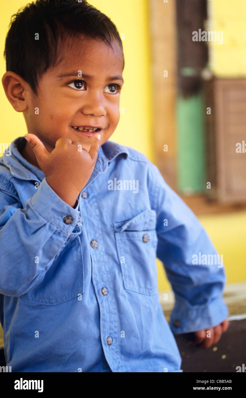 Cook Islands, Kūki 'Āirani, South Pacific Ocean, Aitutaki, portrait of ...