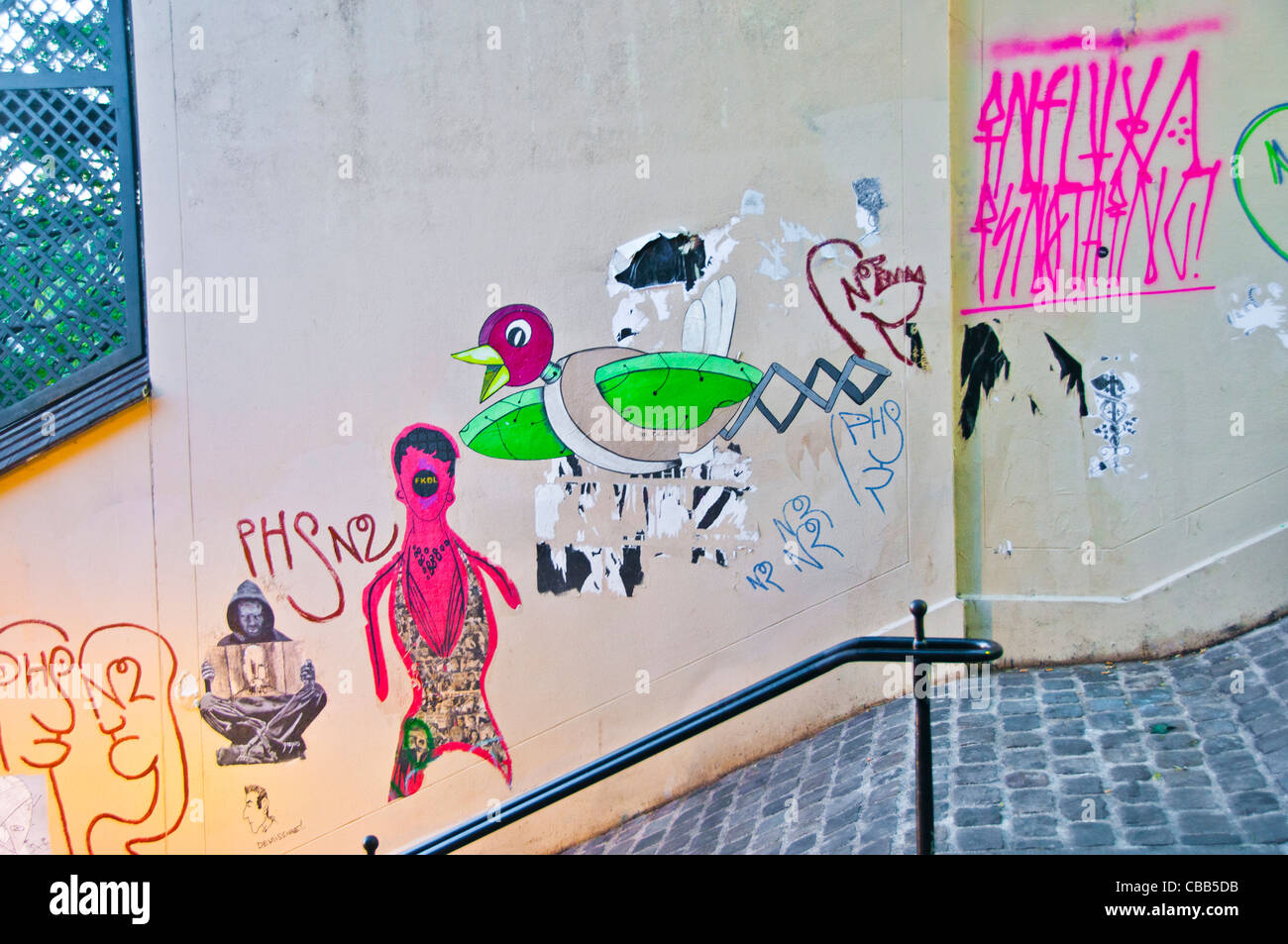 wall graffiti graphic paris France Stock Photo - Alamy