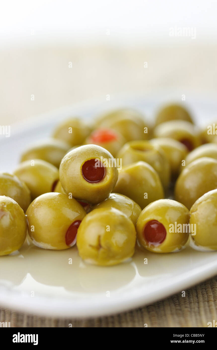 Green olives dish hi-res stock photography and images - Alamy