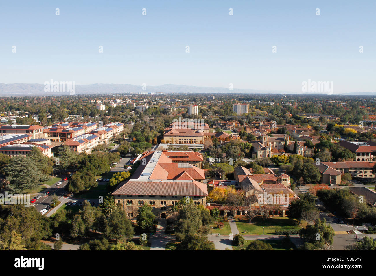 Stanford University aerial view Stock Photo - Alamy