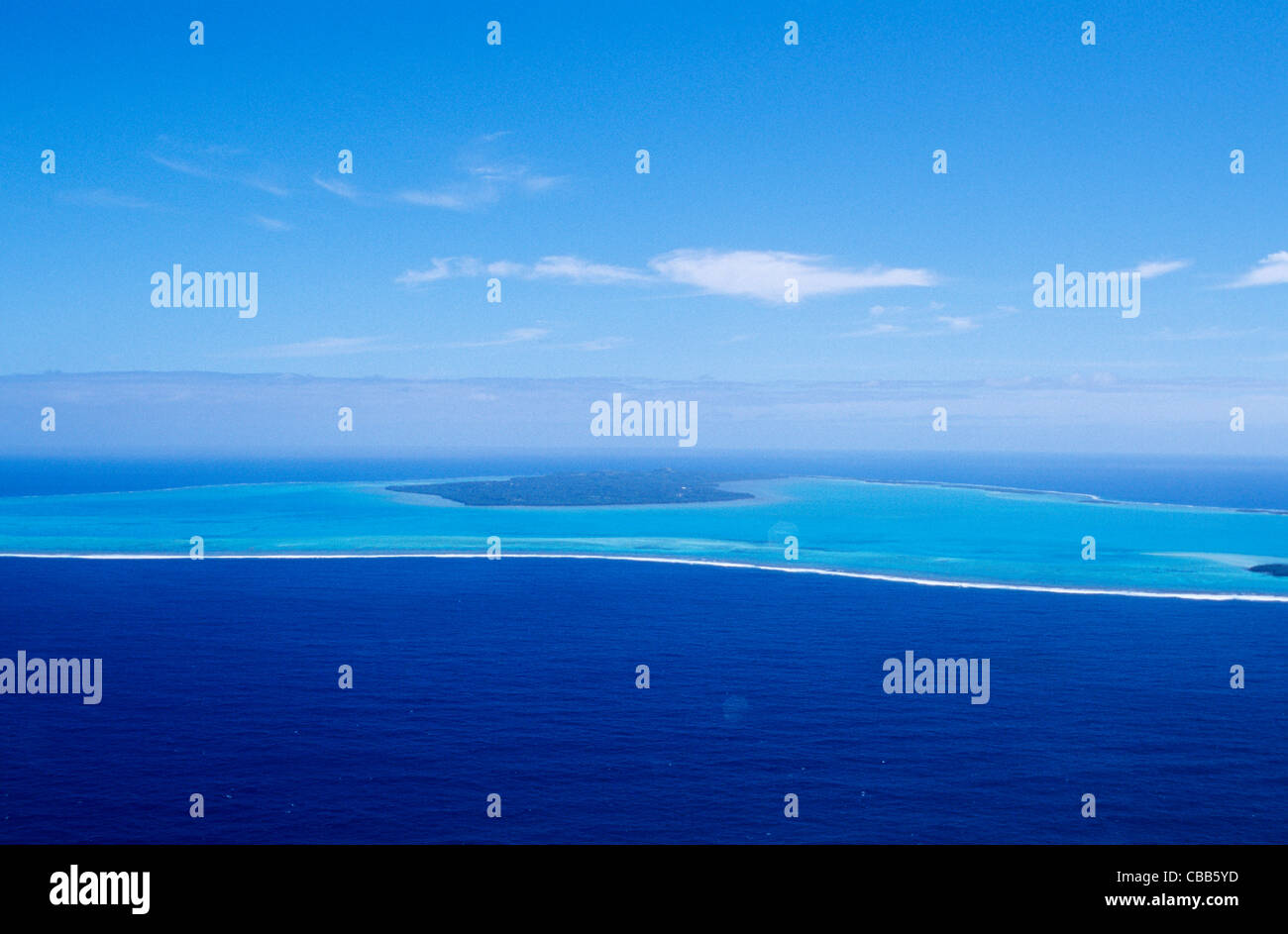 Cook Islands, Kūki 'Āirani, South Pacific Ocean, aerial view of ...