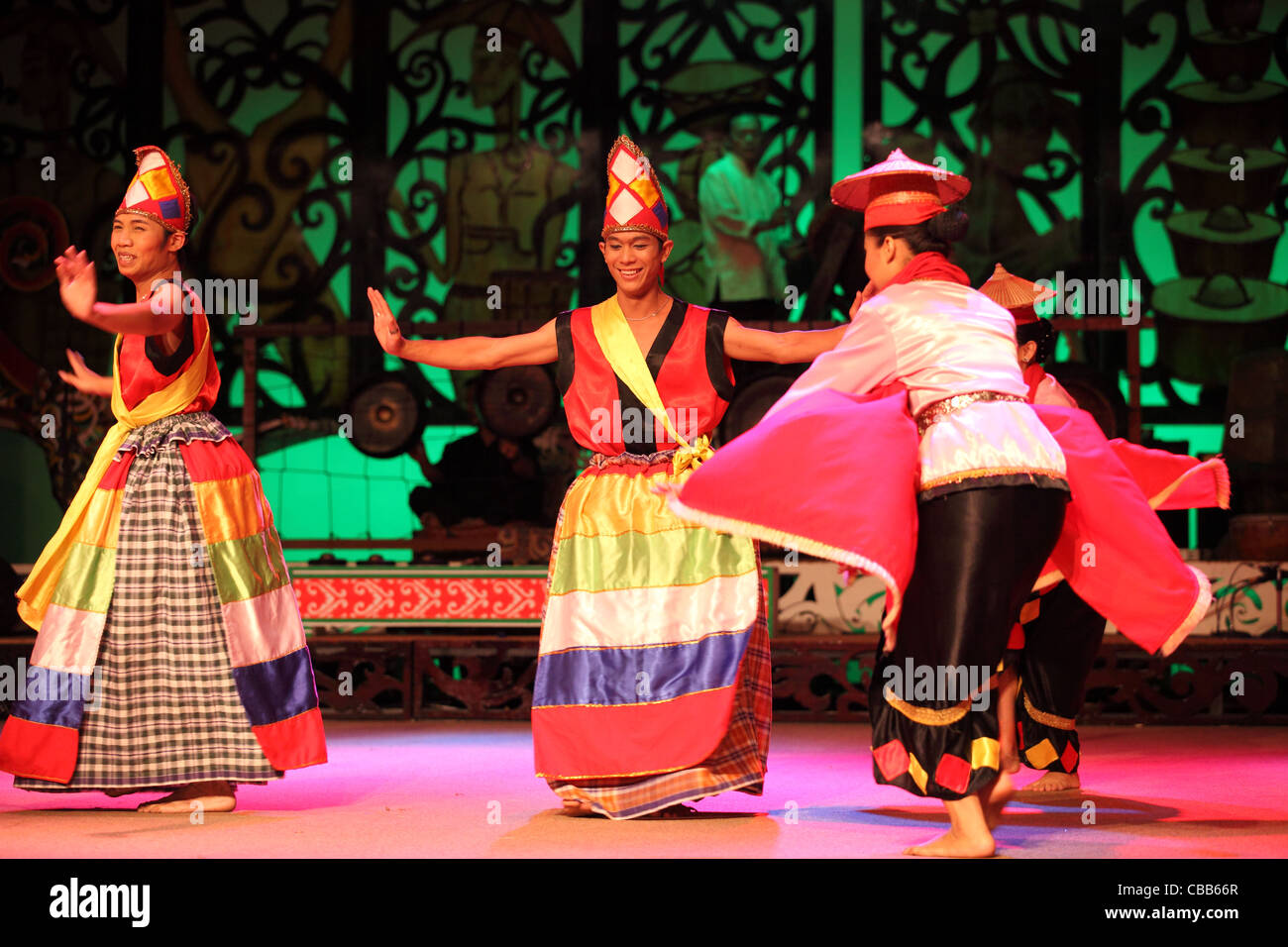 Traditional dancing at Sarawak Cultural Village. Kuching, Sarawak ...