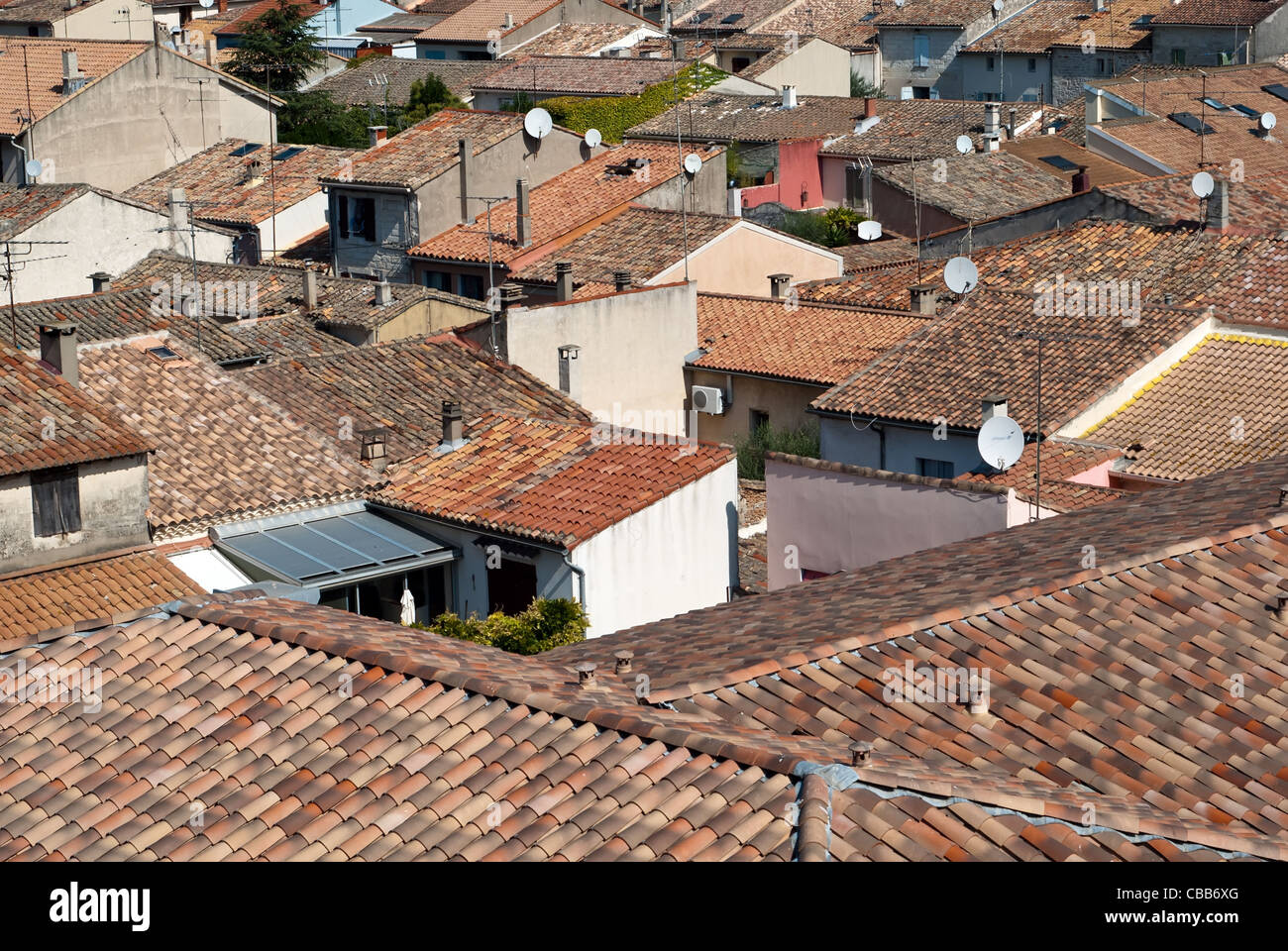 many house roofs from above Stock Photo - Alamy