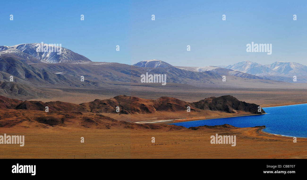 The beautiful lake Tolbo in western Mongolia Stock Photo - Alamy