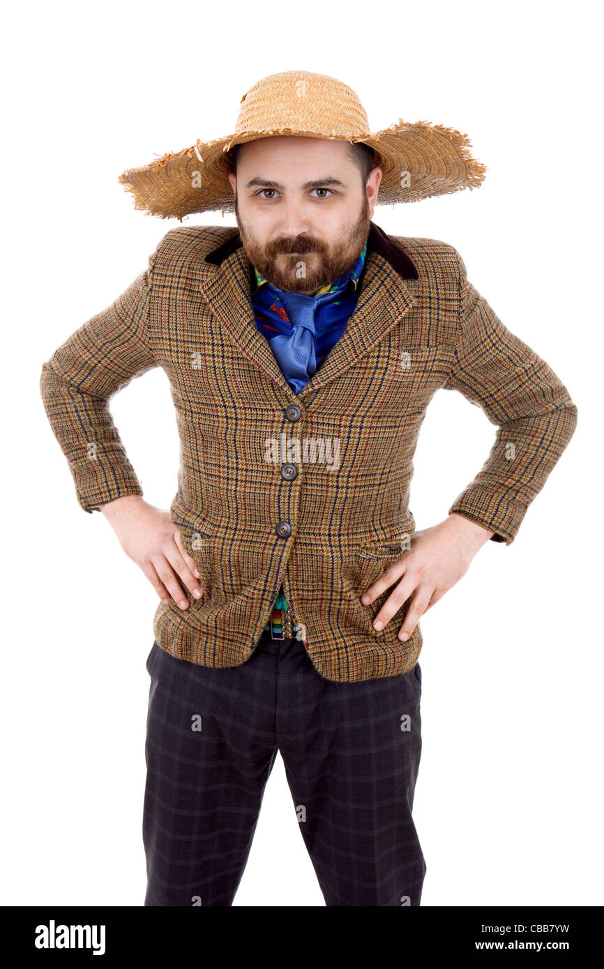 young silly casual man portrait, isolated on white Stock Photo - Alamy