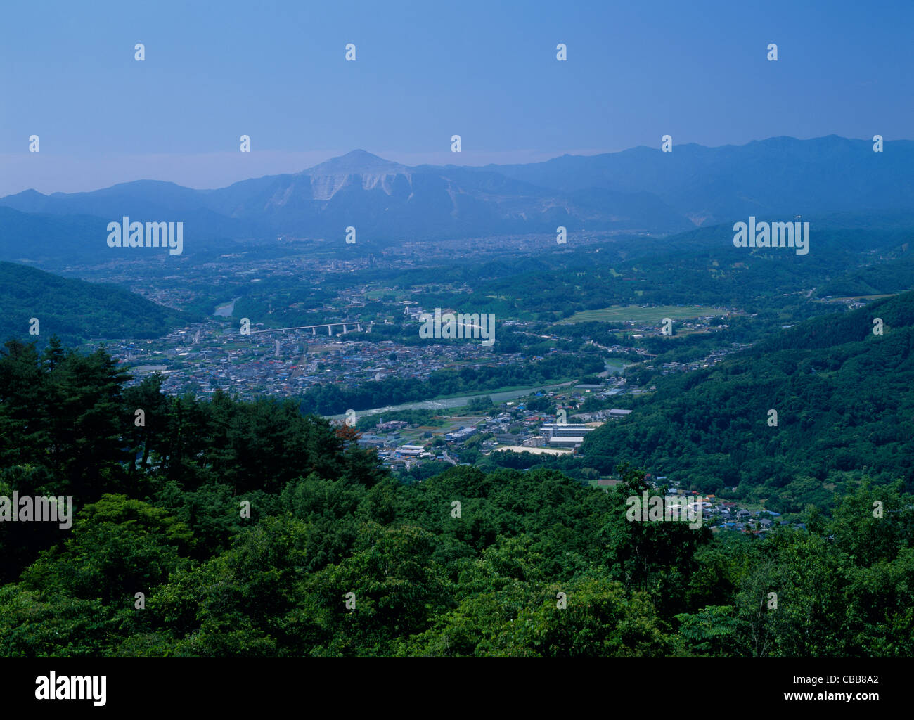 Mount Buko and Nagatoro Village, Nagatoro, Saitama, Japan Stock Photo ...