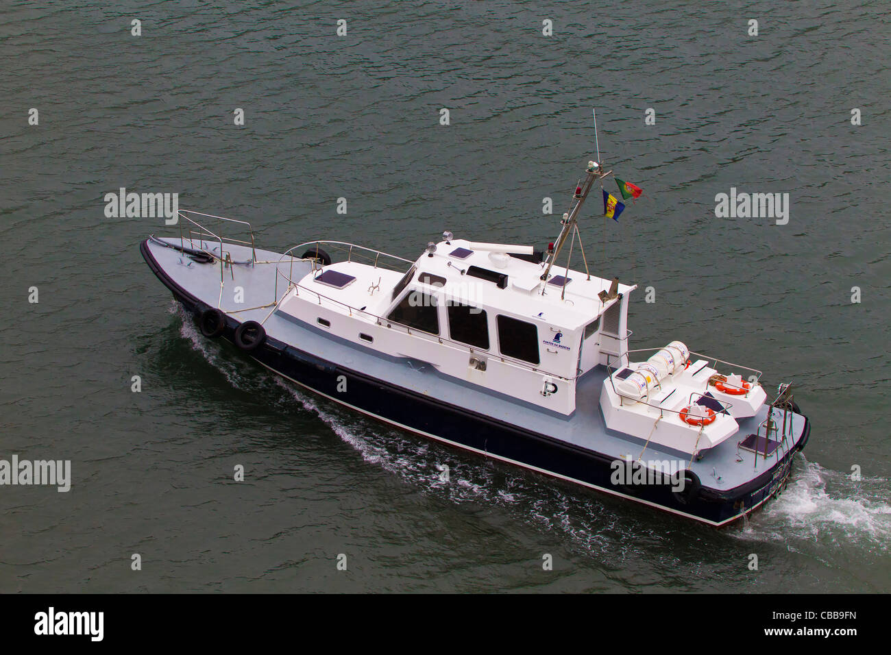 Pilot Boat Craft Funchal Maderia Stock Photo - Alamy