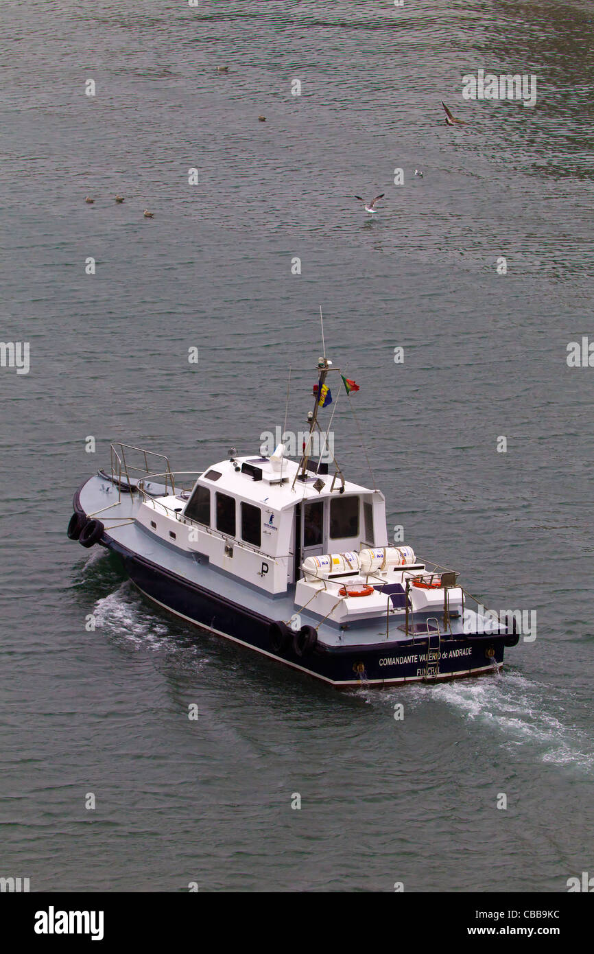 Pilot Boat Craft Funchal Maderia Stock Photo - Alamy