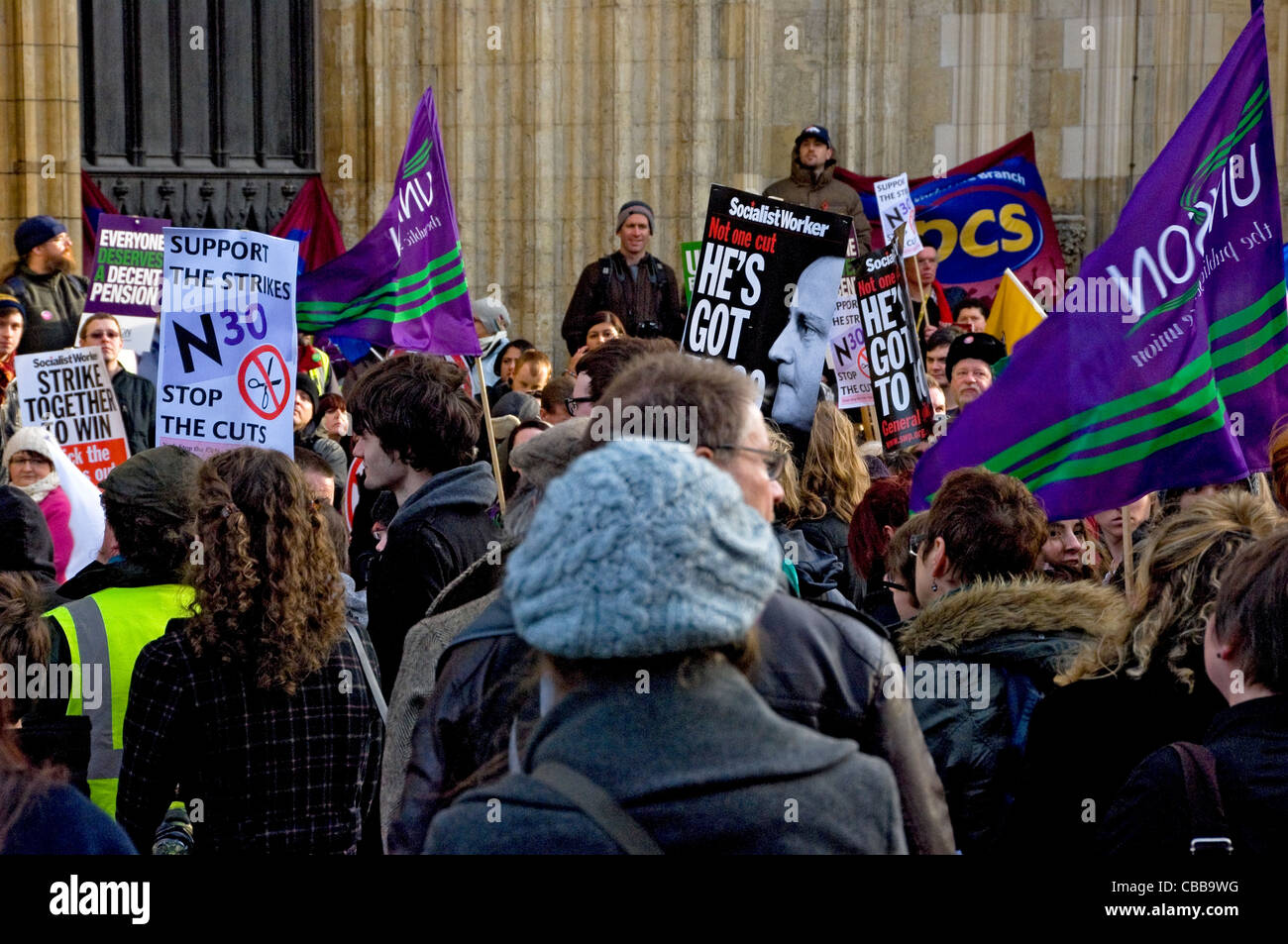 Unison union worker protest placard hi-res stock photography and images ...