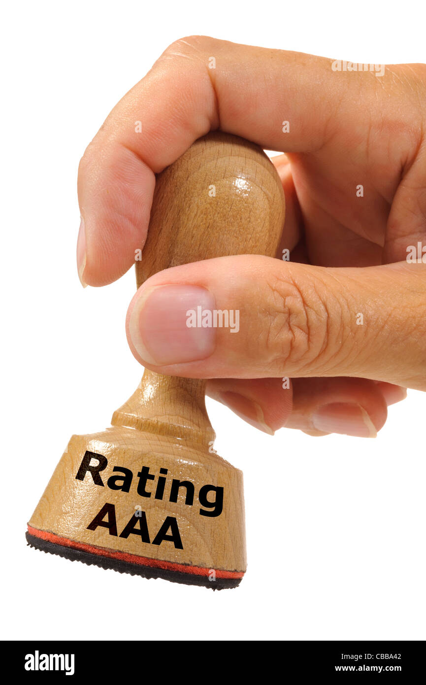 financial rating AAA of international rating agency Stock Photo - Alamy