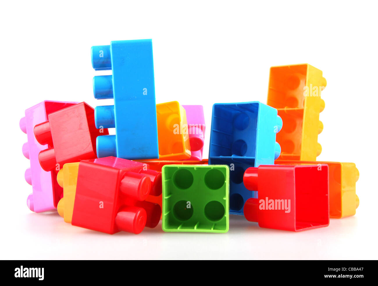 Plastic building blocks Stock Photo - Alamy