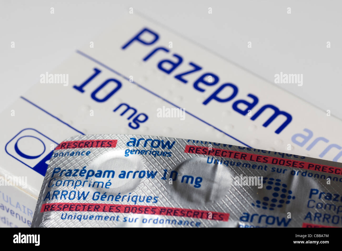 Prazepam French tablets for treatment of anxiety Stock Photo - Alamy
