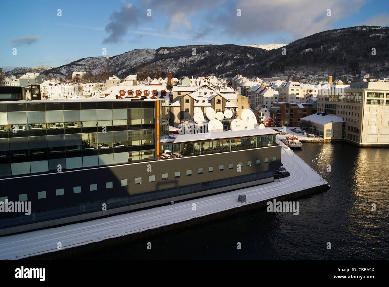 Bergen Harbour, Norway in Winter Stock Photo - Alamy