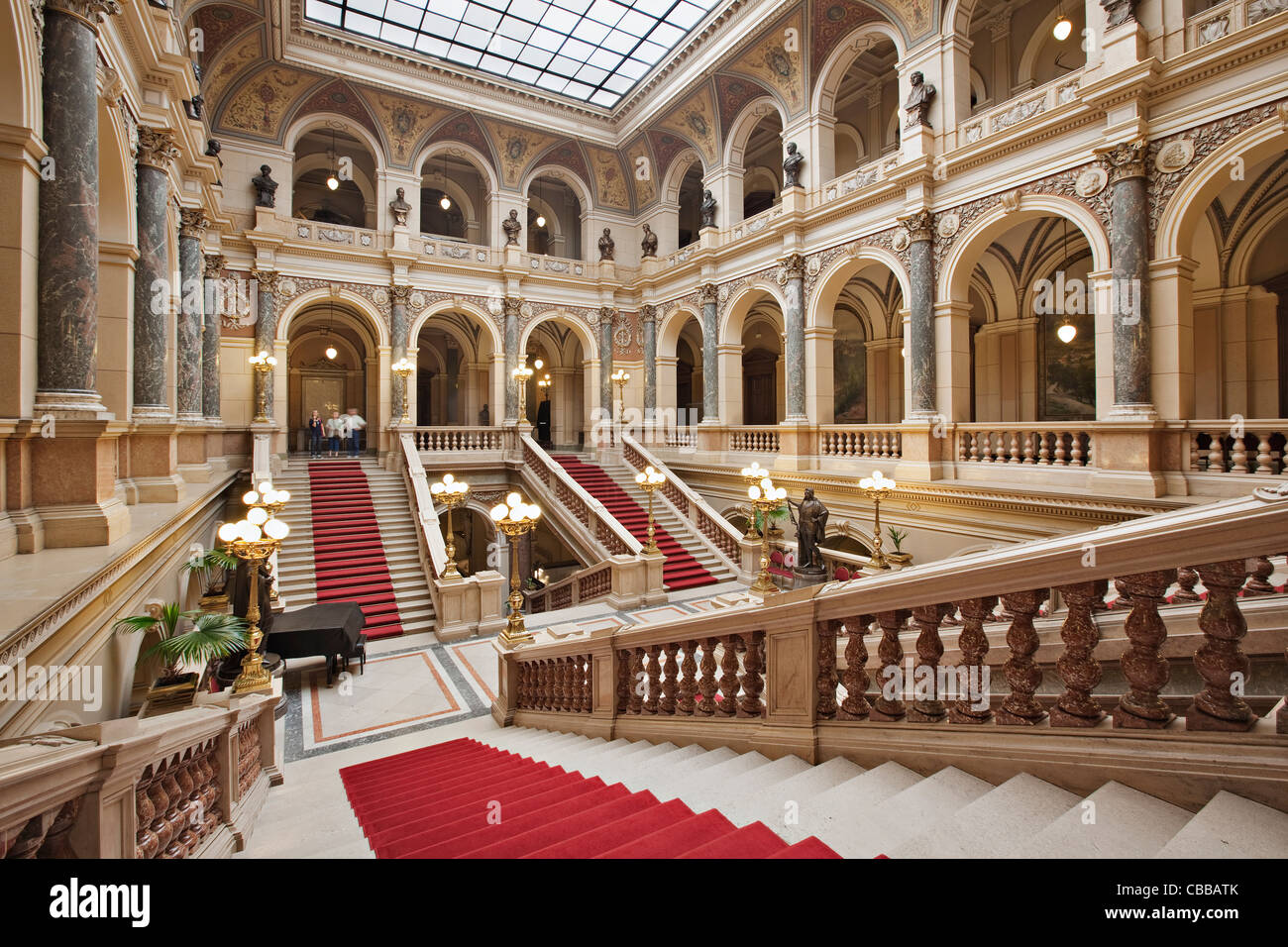 Interior of the National Museum in Prague, Czech Republic on Sep. 1 ...