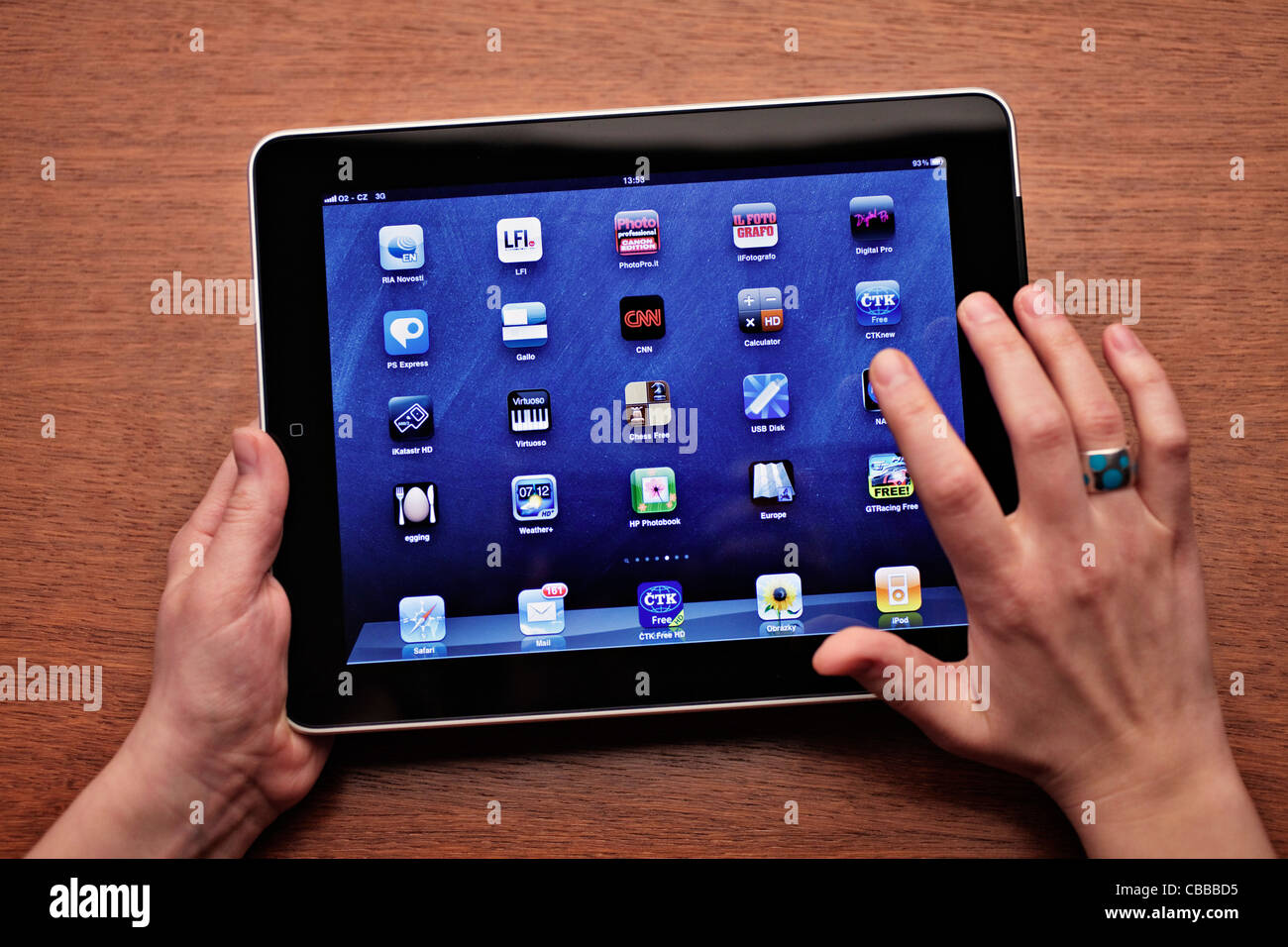 An Apple iPad - touchscreen personal computer released for sale in 2010 ...