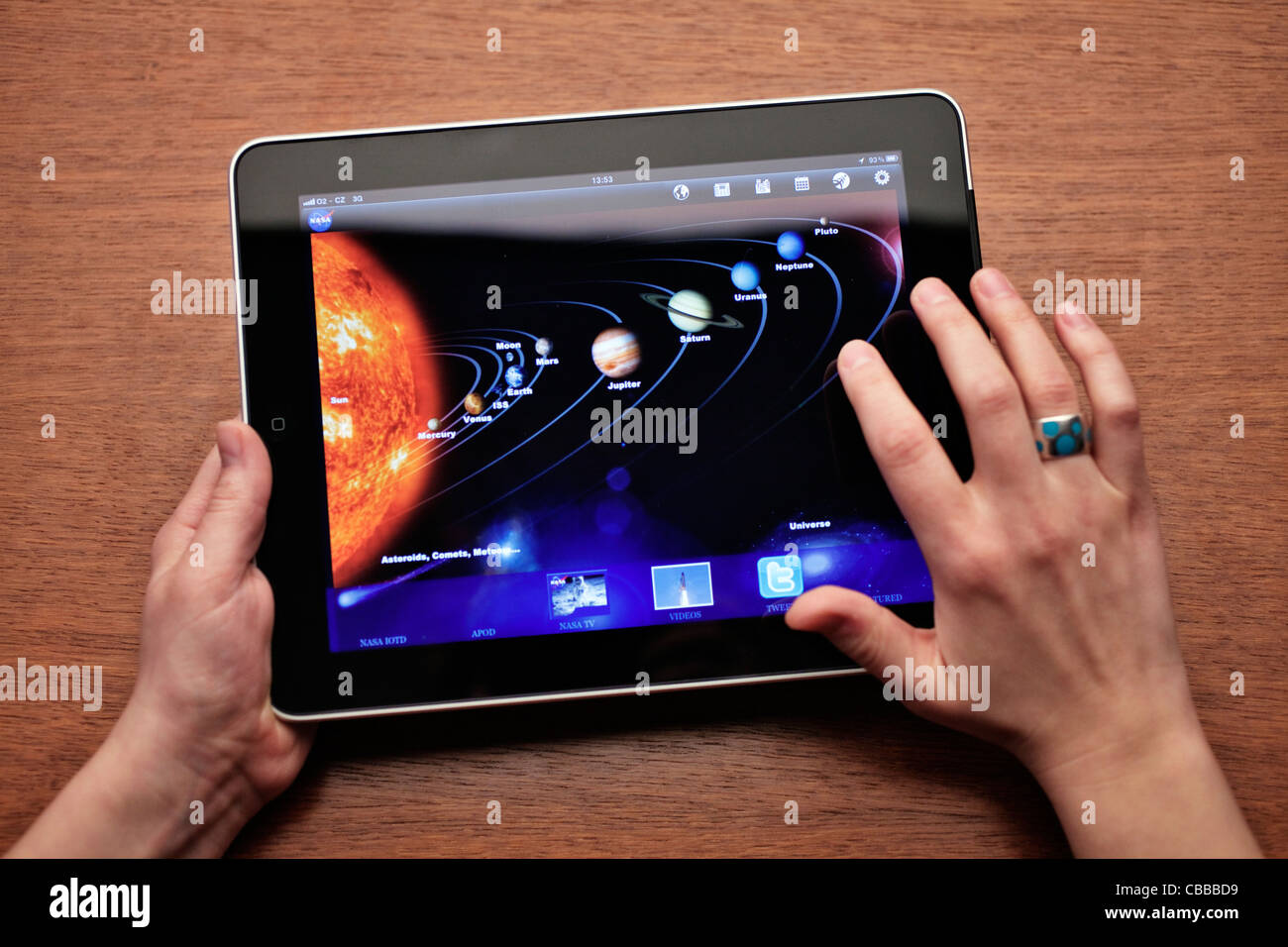 An Apple iPad - touchscreen personal computer released for sale in 2010 ...