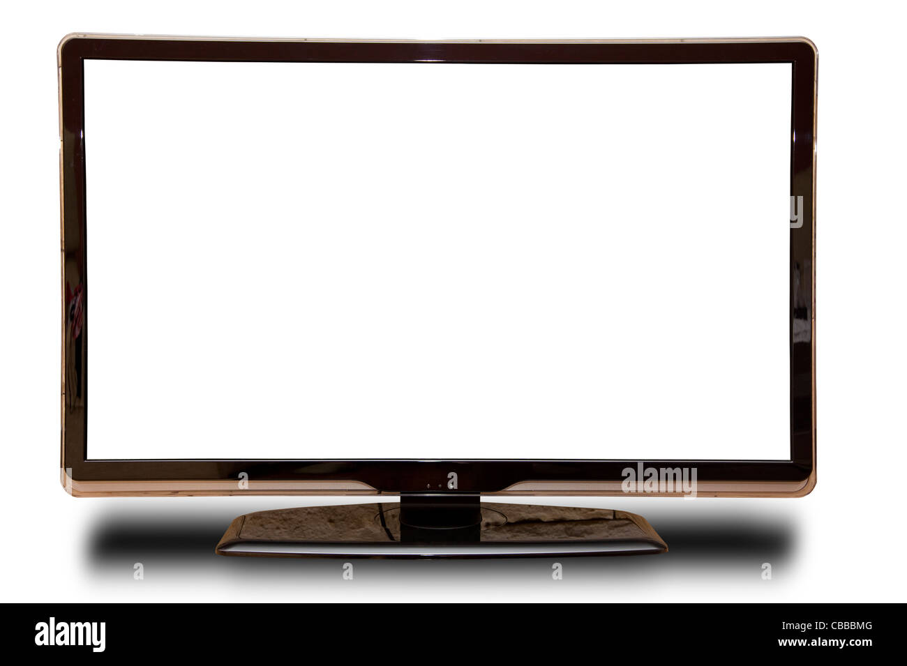 empty screen of a flat tv isolated over a white background Stock Photo ...