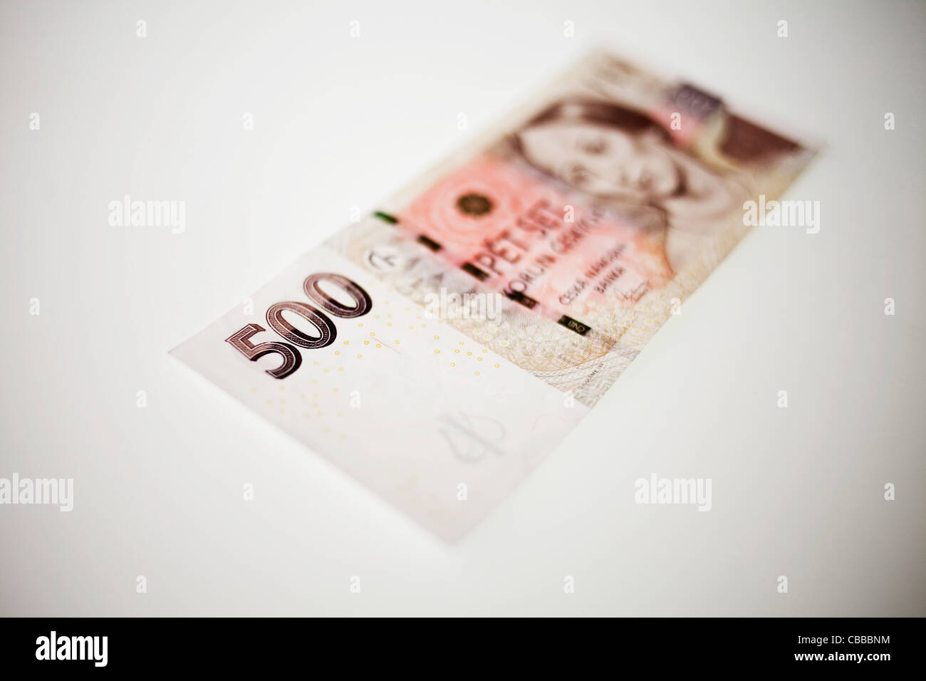 money, 500 CZK, czech crown, banknote designed by Oldrich Kulhanek ...