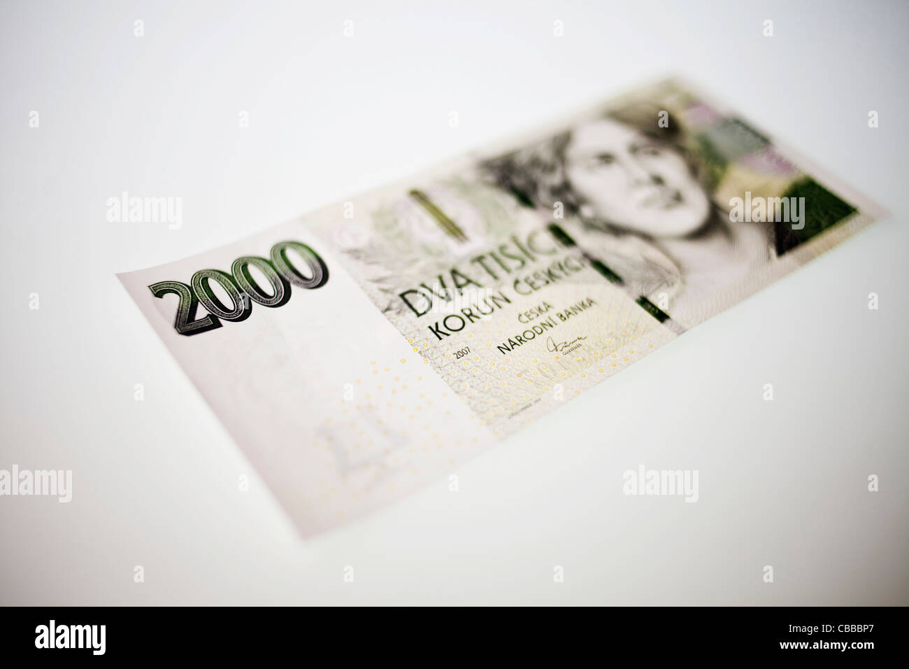 money, 2000 CZK, czech crown, banknote designed by Oldrich Kulhanek ...
