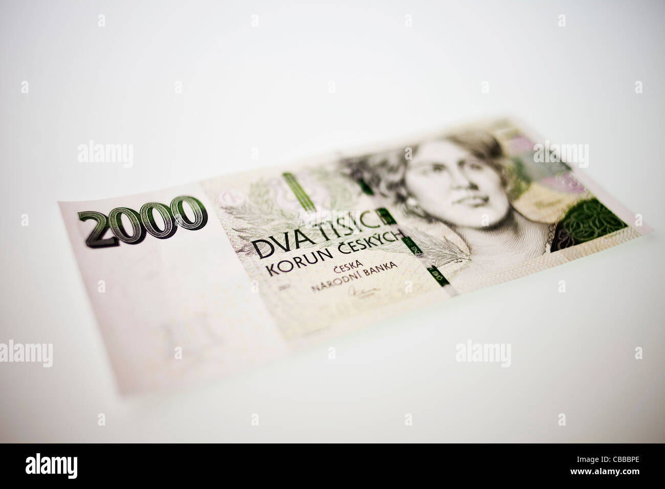 money, 2000 CZK, czech crown, banknote designed by Oldrich Kulhanek ...