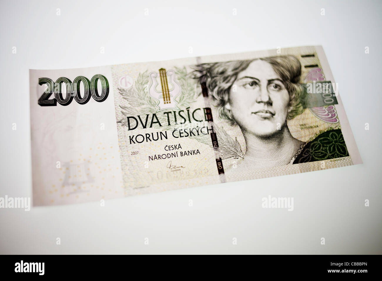 money, 2000 CZK, czech crown, banknote designed by Oldrich Kulhanek ...