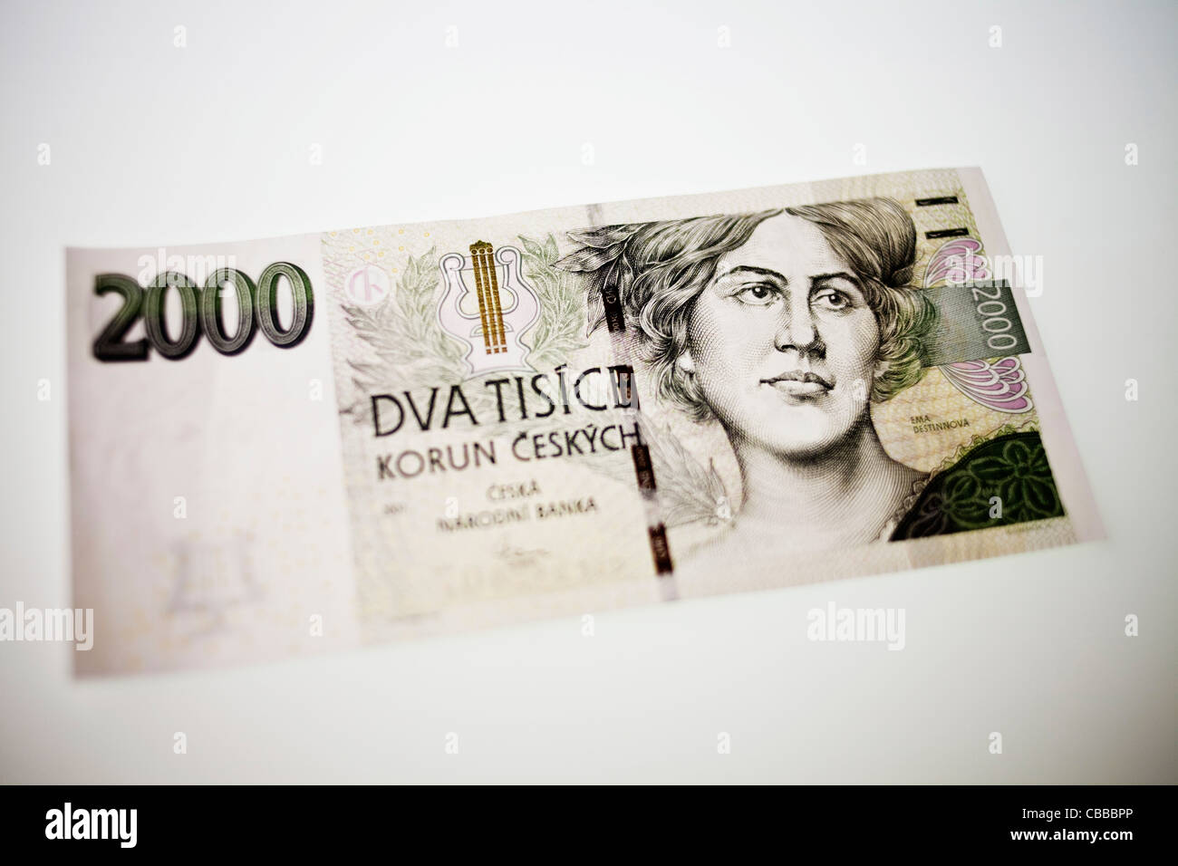 money, 2000 CZK, czech crown, banknote designed by Oldrich Kulhanek ...