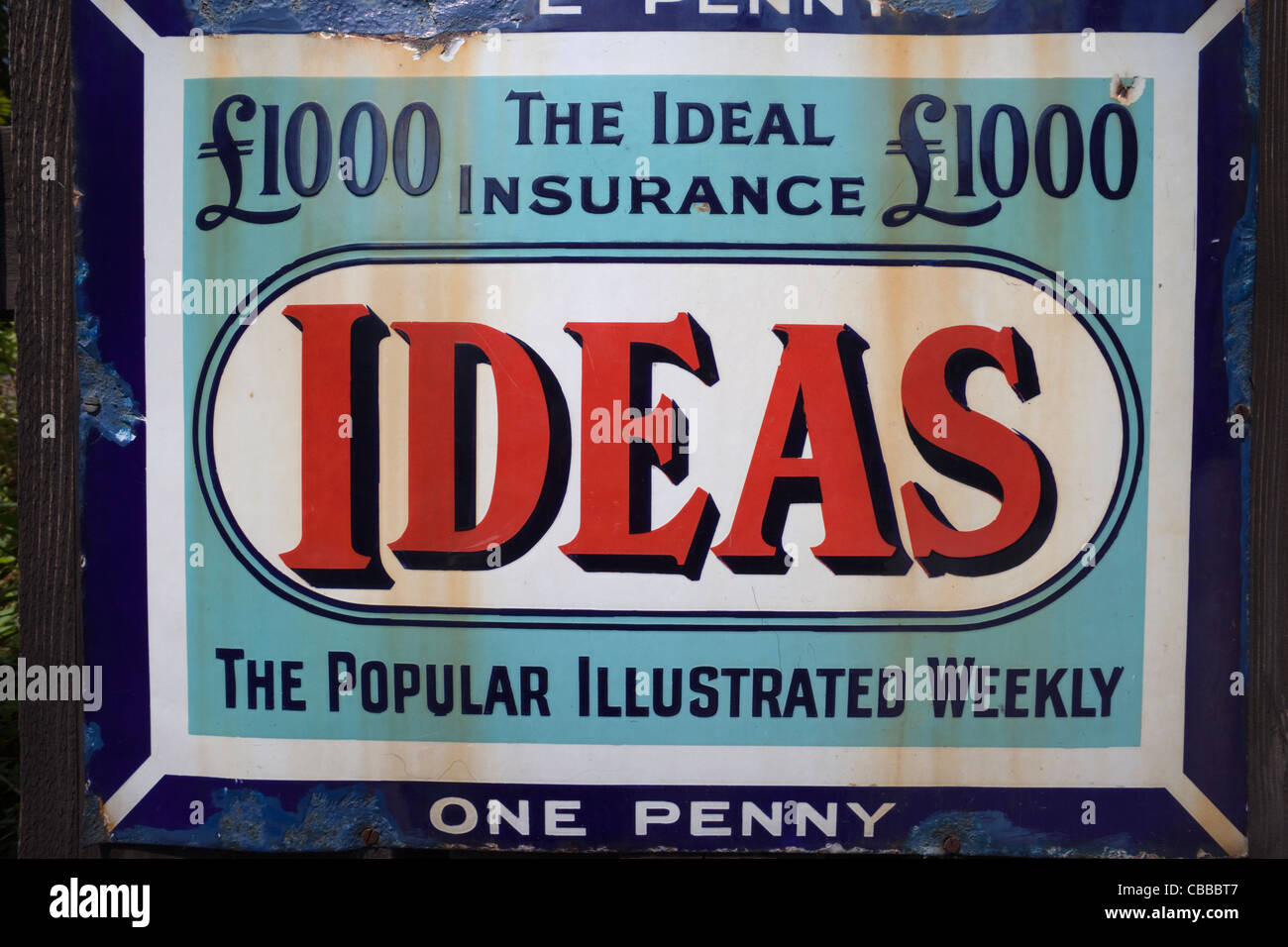 England, Antique Enamelled Advertising Sign Stock Photo - Alamy