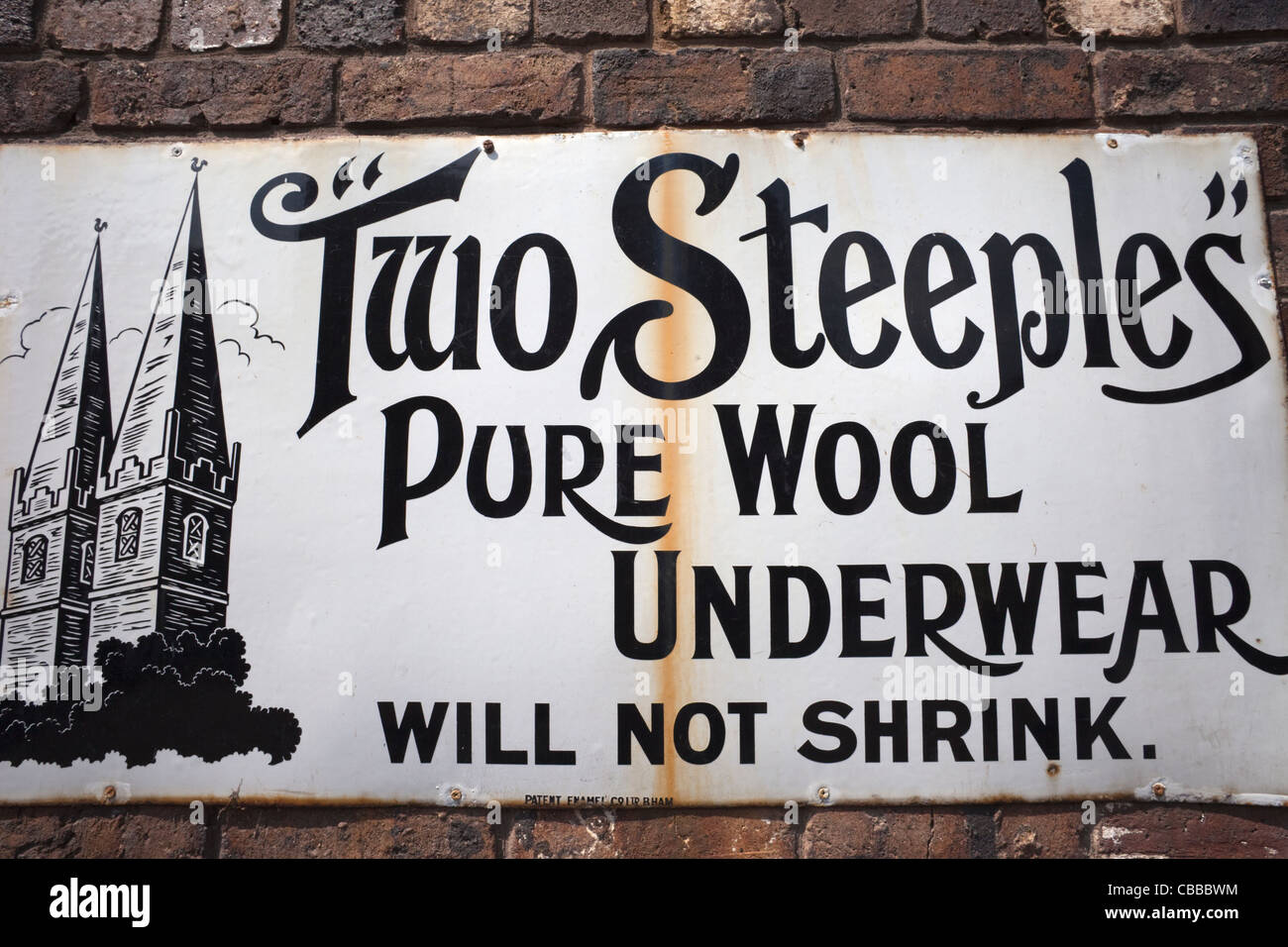 England, Antique Enamelled Advertising Sign Stock Photo - Alamy