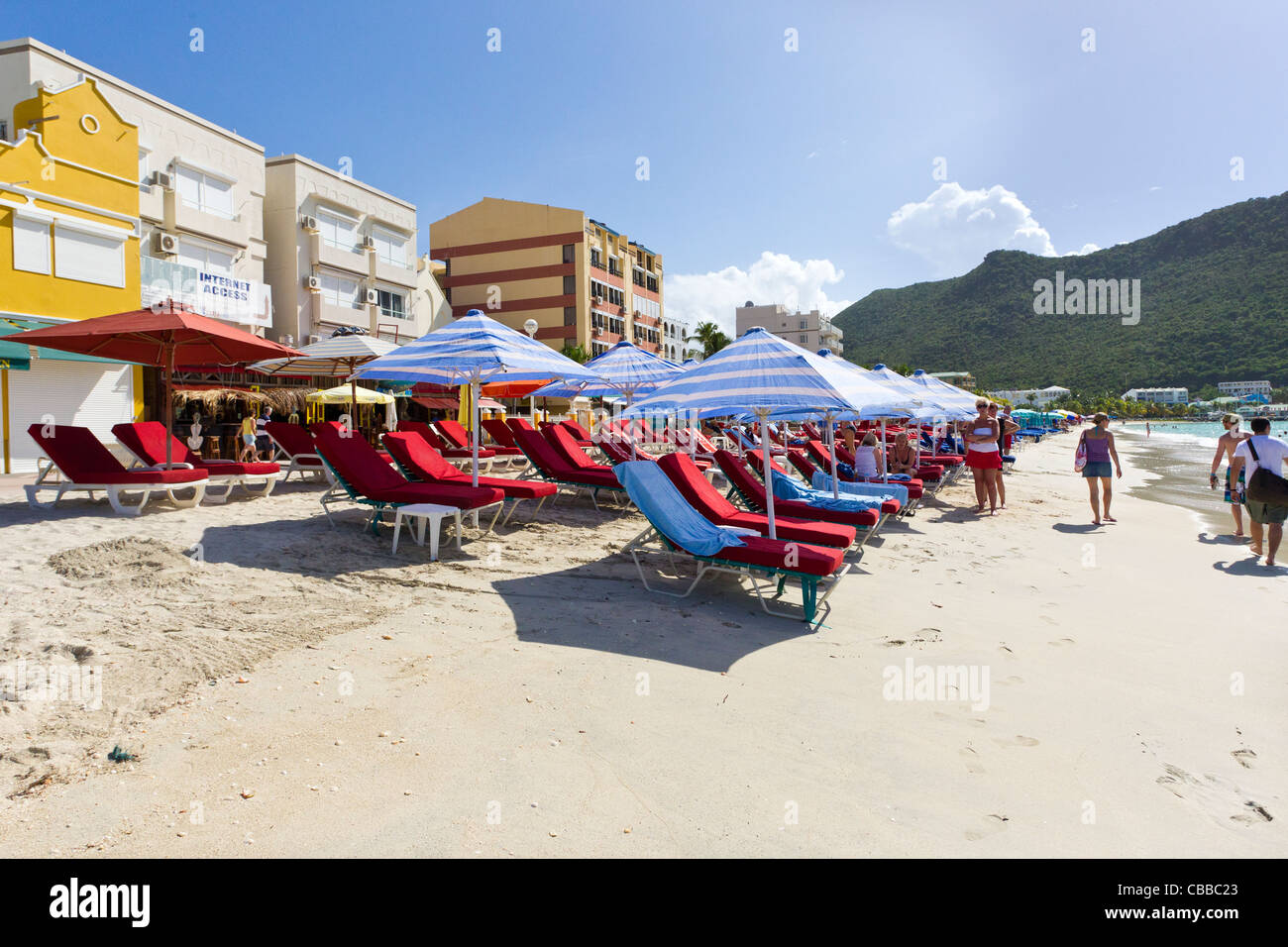 St Maarten Beach Stock Photo - Alamy