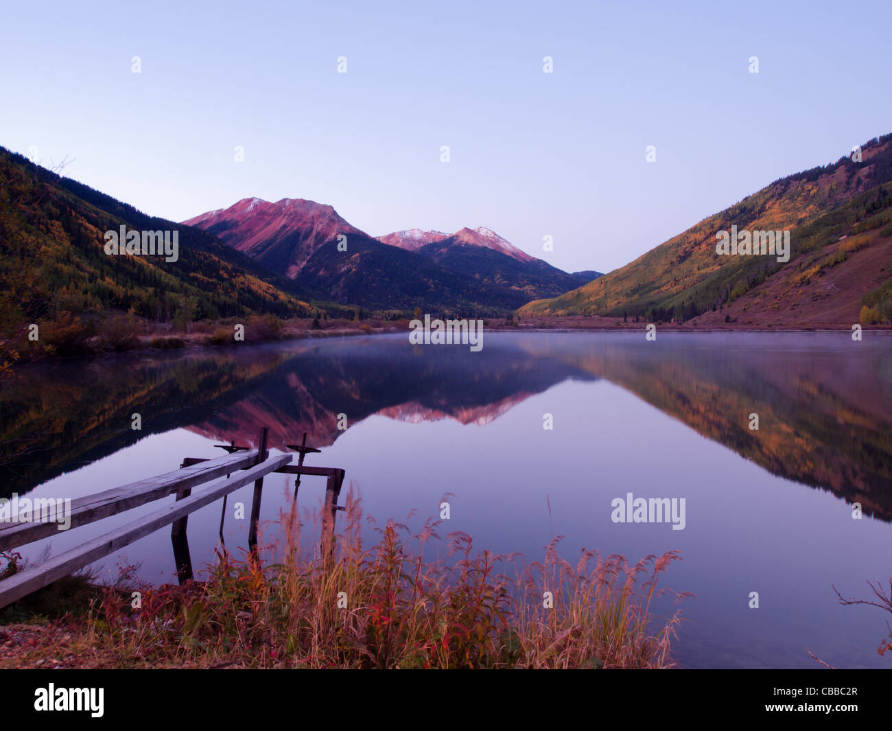 Crystal Lake in autumn near Ouray, Colorado Stock Photo - Alamy