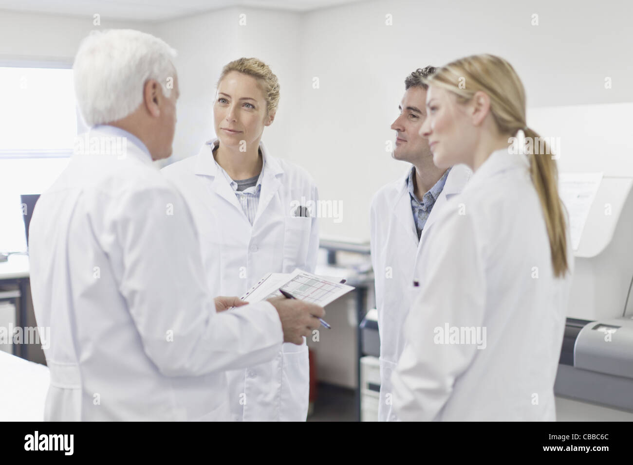 Scientists working in pathology lab Stock Photo - Alamy