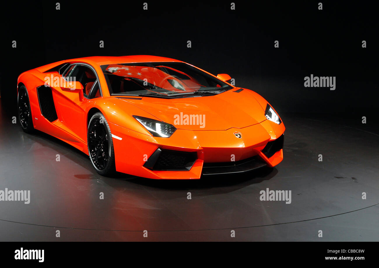 Lamborghini Aventador LP700-4 at the Volkswagen Group night in Geneva ...