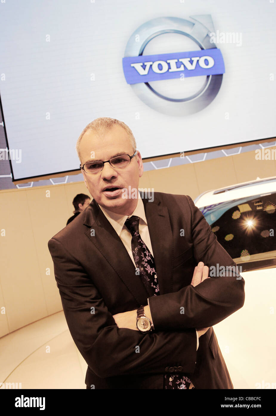 Stefan Jacoby, Volvo Corp. President and CEO (left) presented Volvo V60 ...
