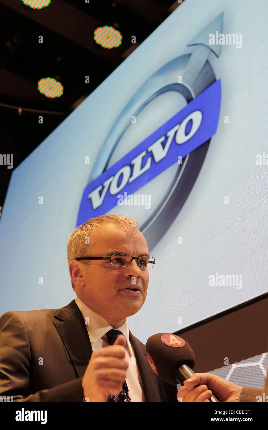 Stefan Jacoby, Volvo Corp. President and CEO (left) presented Volvo V60 ...