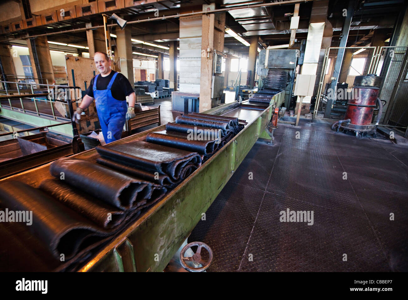Production of tyres in Prague factory of Mitas company. Mitas, the ...