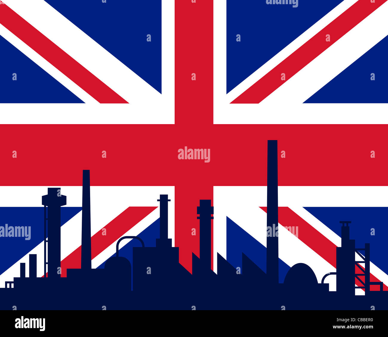 Industry and flag of Great Britain Stock Photo - Alamy