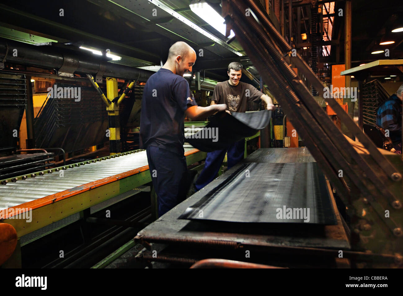 Production of tyres in Prague factory of Mitas company. Mitas, the ...