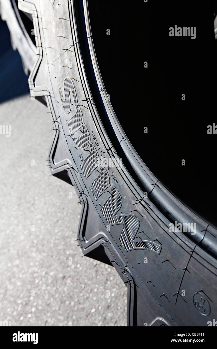 Tyres in Prague factory of Mitas company. Mitas, the leading group in ...
