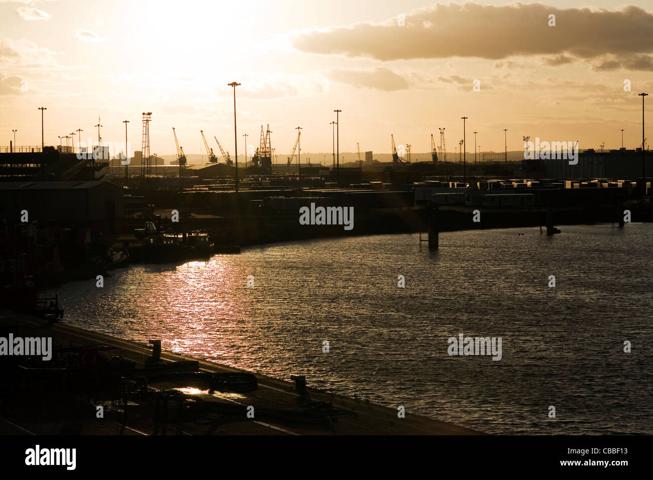 Hull Port at Sunset Stock Photo - Alamy