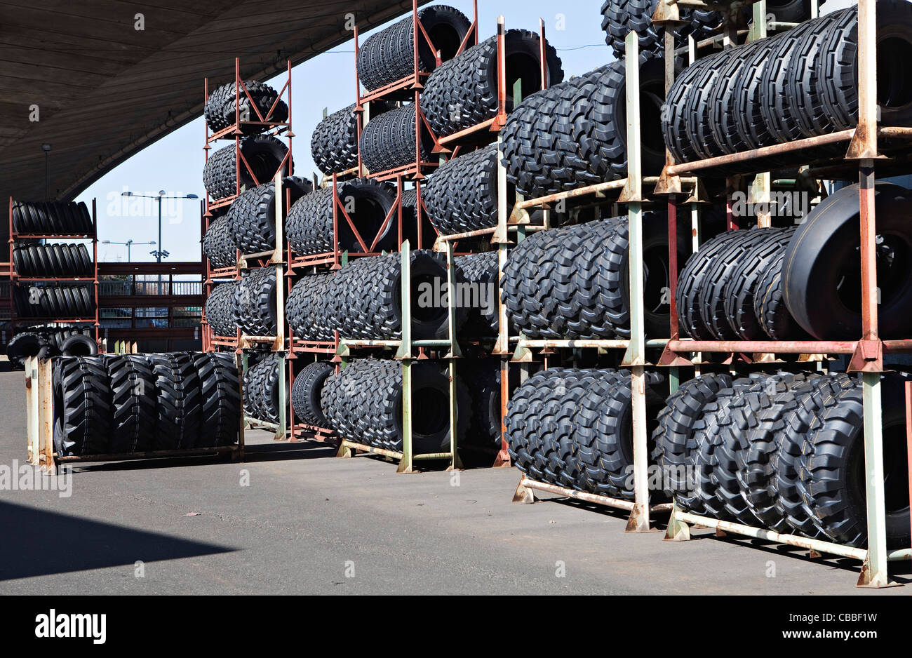Tyres in Prague factory of Mitas company. Mitas, the leading group in ...