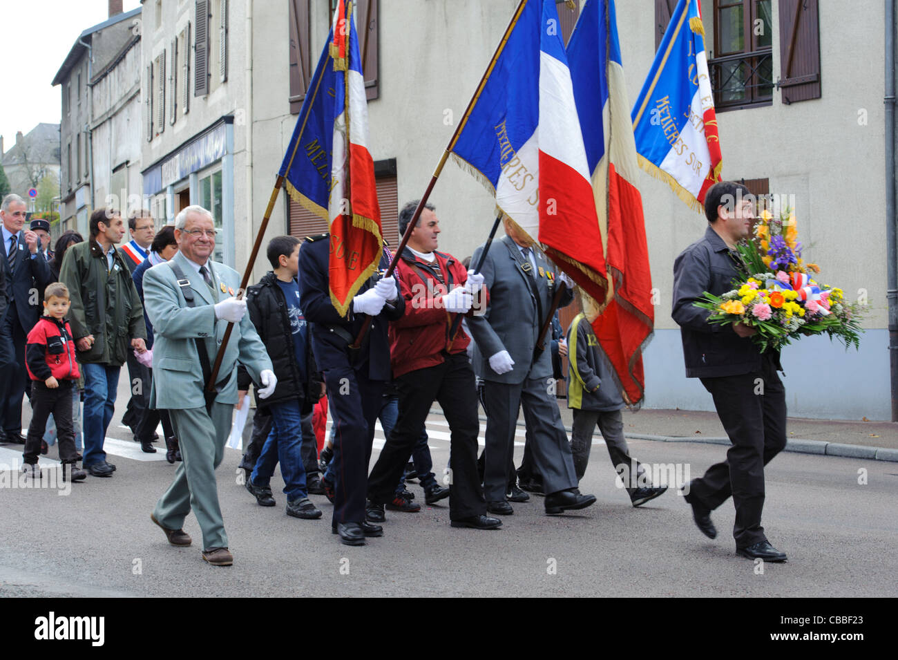Stock photo of French remembrance day in Mezieres sur issoire Stock ...
