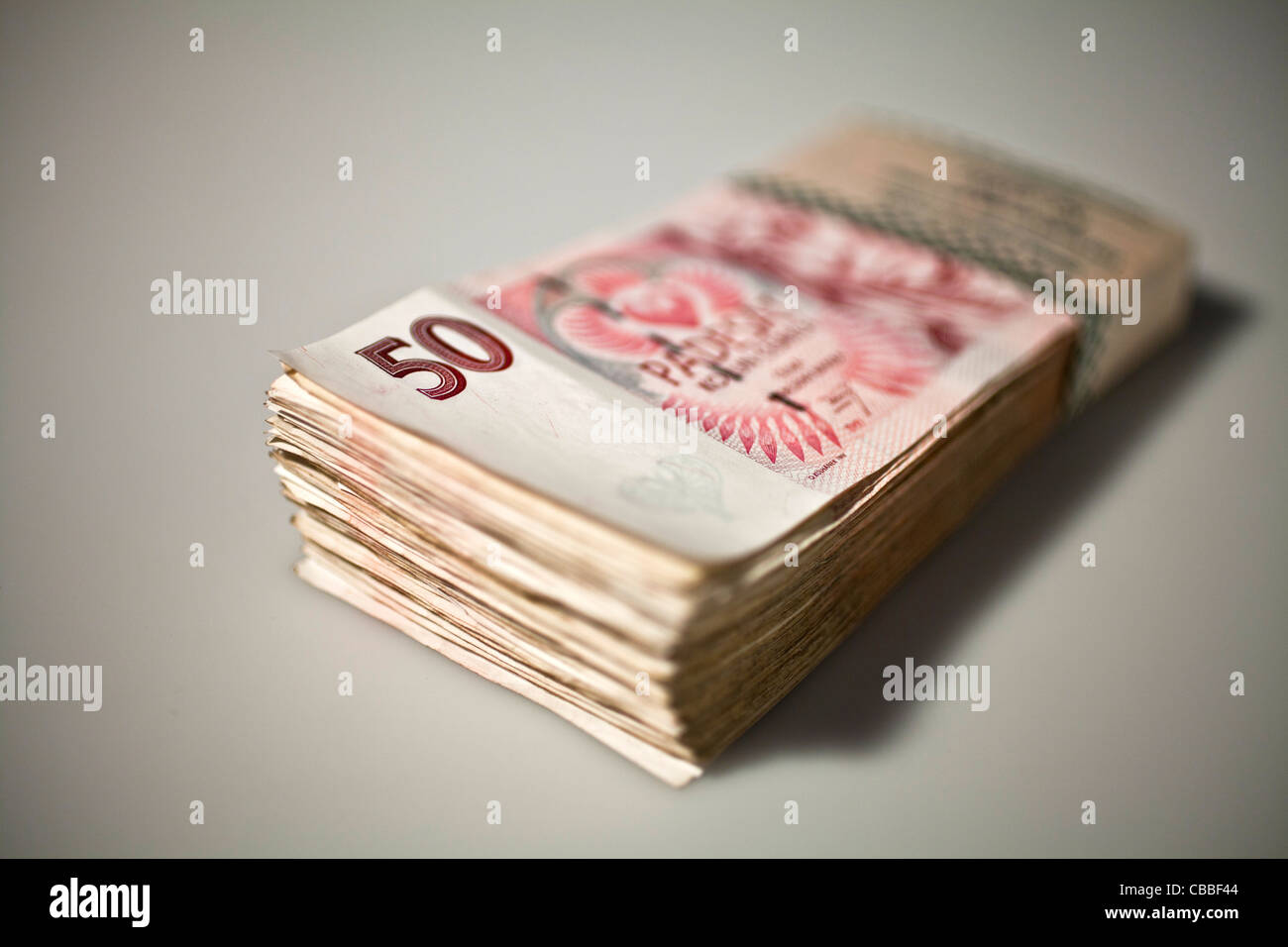 money, 50 CZK, czech crown, banknote designed by Oldrich Kulhanek ...